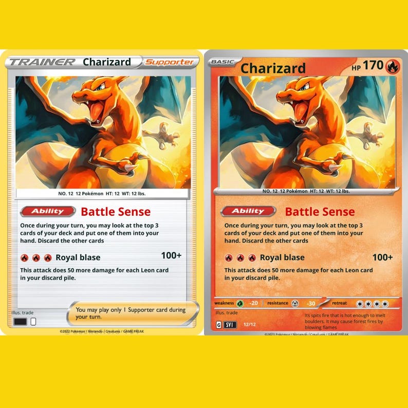 Pokemon Card Canva Template, Customizable Digital Cards for Fun Family ...