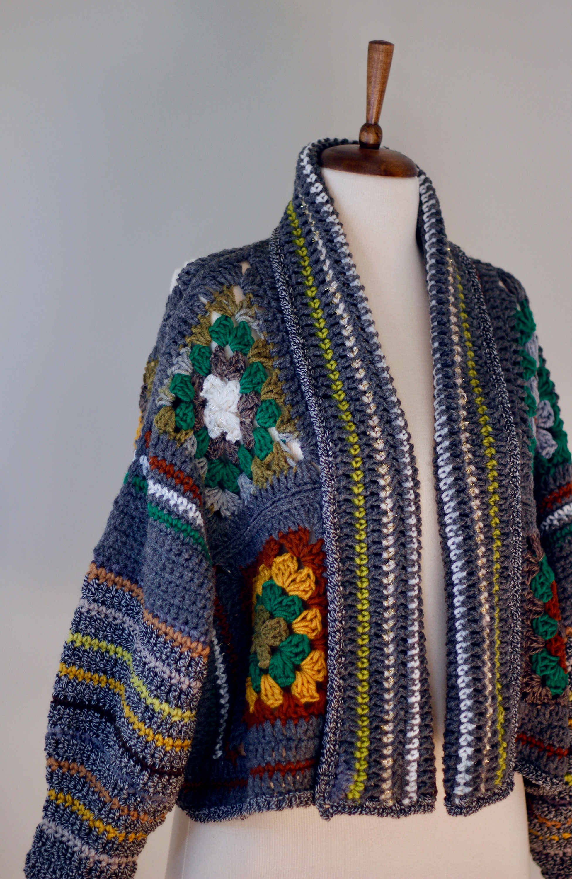 Crochet Cardigan Colorful Cardigan Womens Oversized Cardigan - Etsy