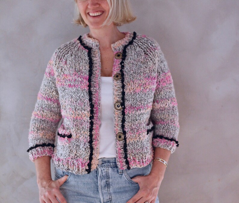Love and Knit Cardigan Handmade Cardigan One of a Kind - Etsy