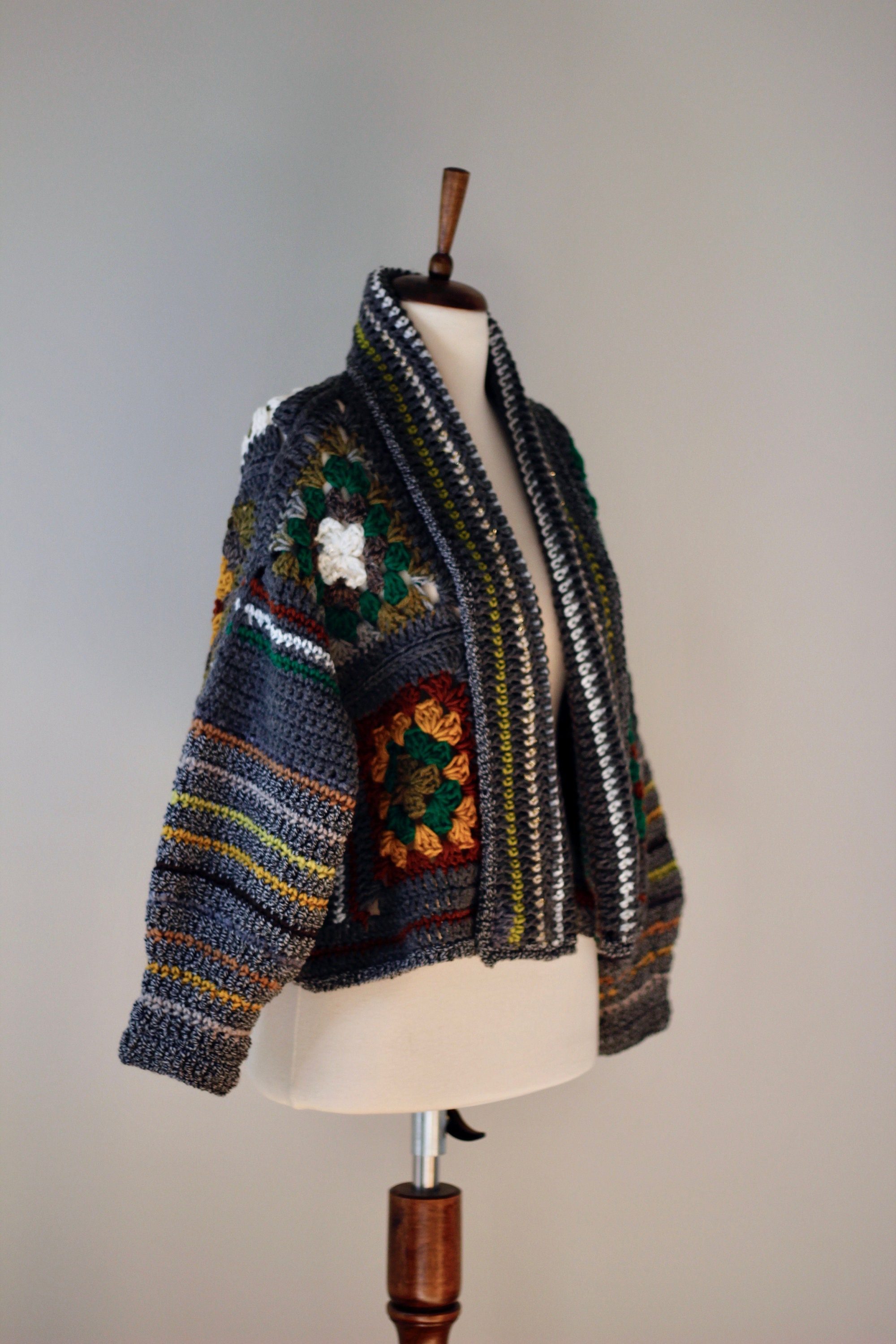 Crochet Cardigan Colorful Cardigan Womens Oversized Cardigan - Etsy