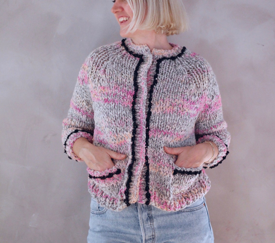 Love and Knit Cardigan Handmade Cardigan One of a Kind - Etsy