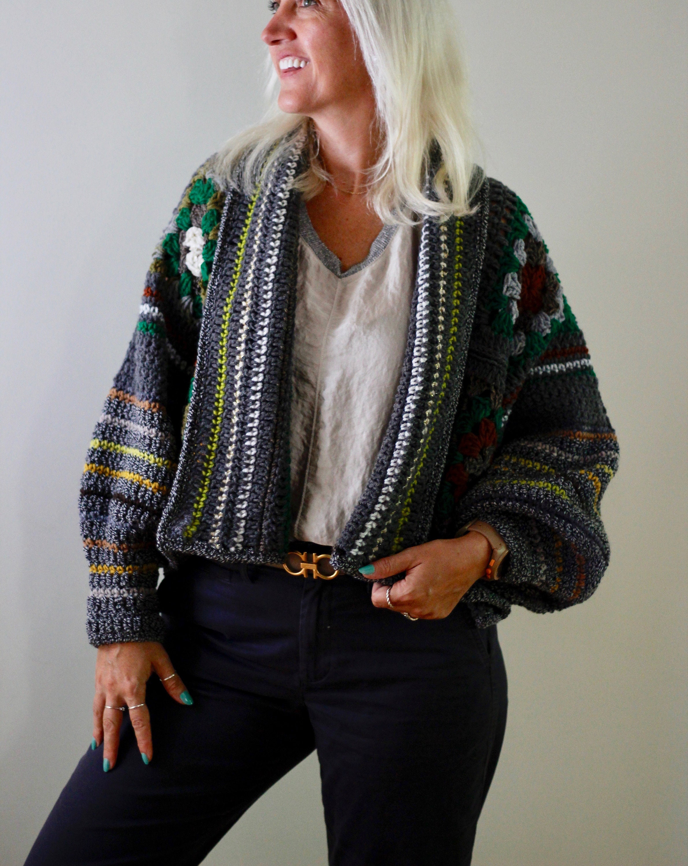 Crochet Cardigan Colorful Cardigan Womens Oversized Cardigan - Etsy