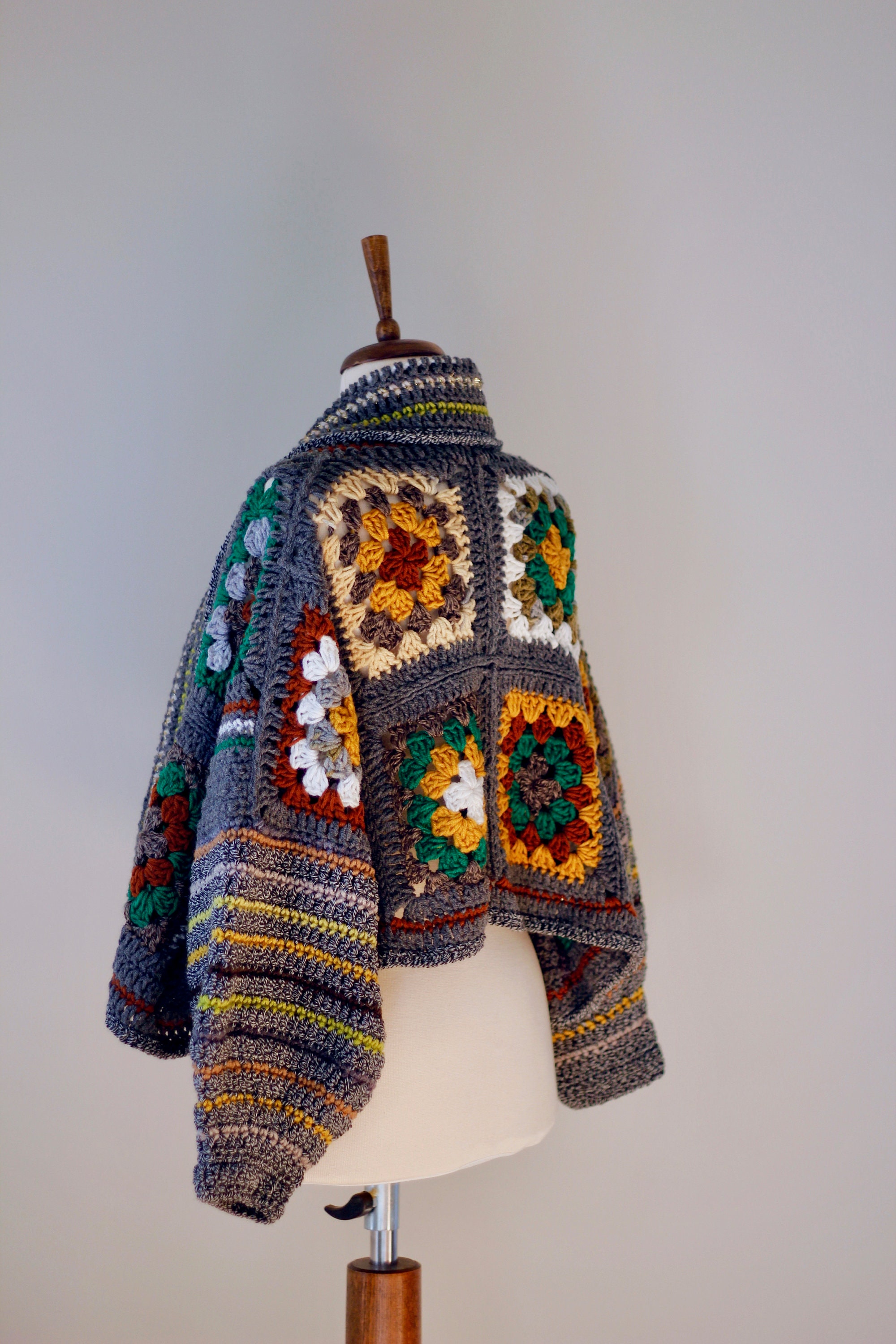 Crochet Cardigan Colorful Cardigan Womens Oversized Cardigan - Etsy