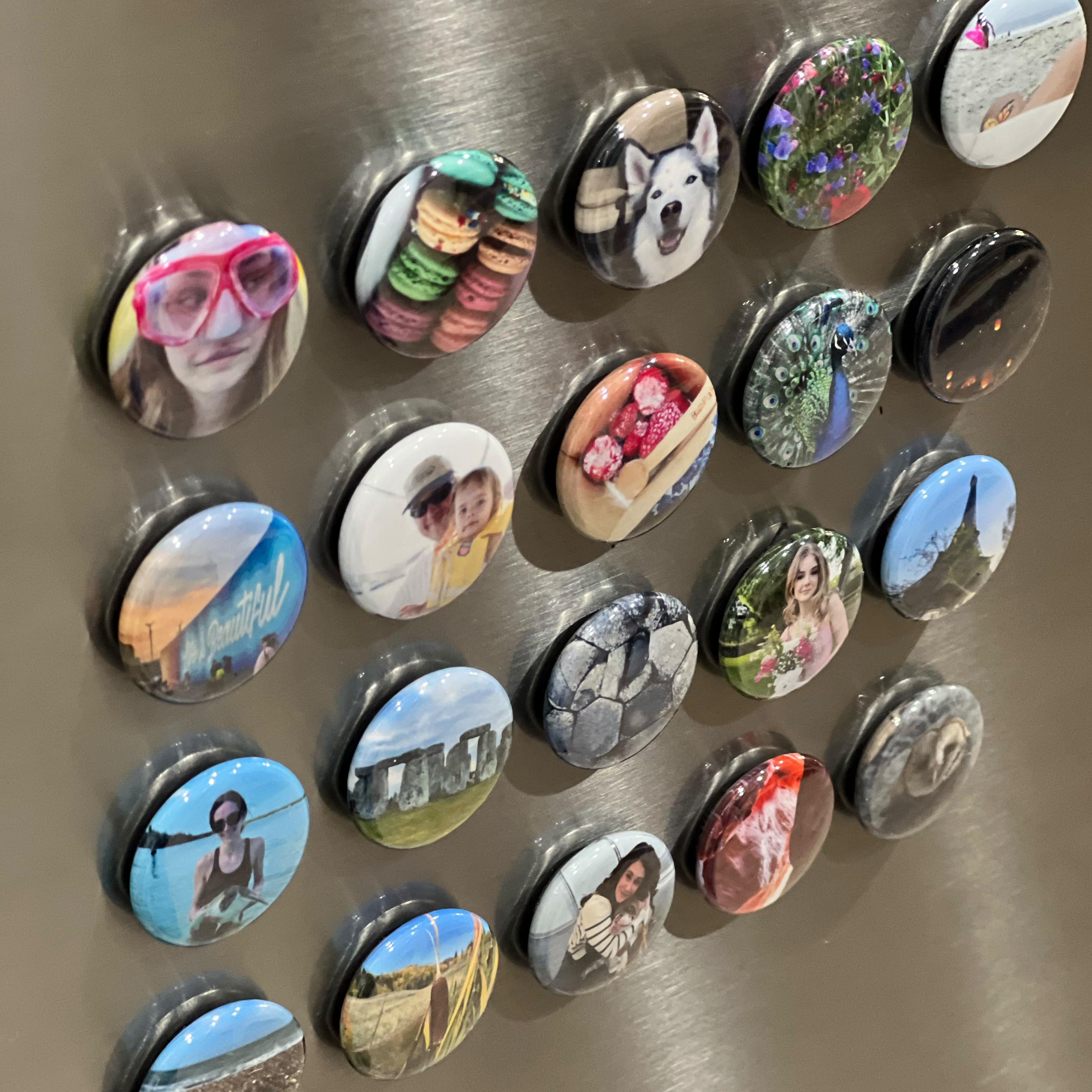 Fridge Magnet - Custom Photo Magnets 1" Round | Magnetic Photo Prints ...