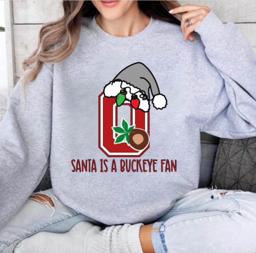 Ohio State Santa is a Buckeye Fan Personalized Crewneck - Etsy