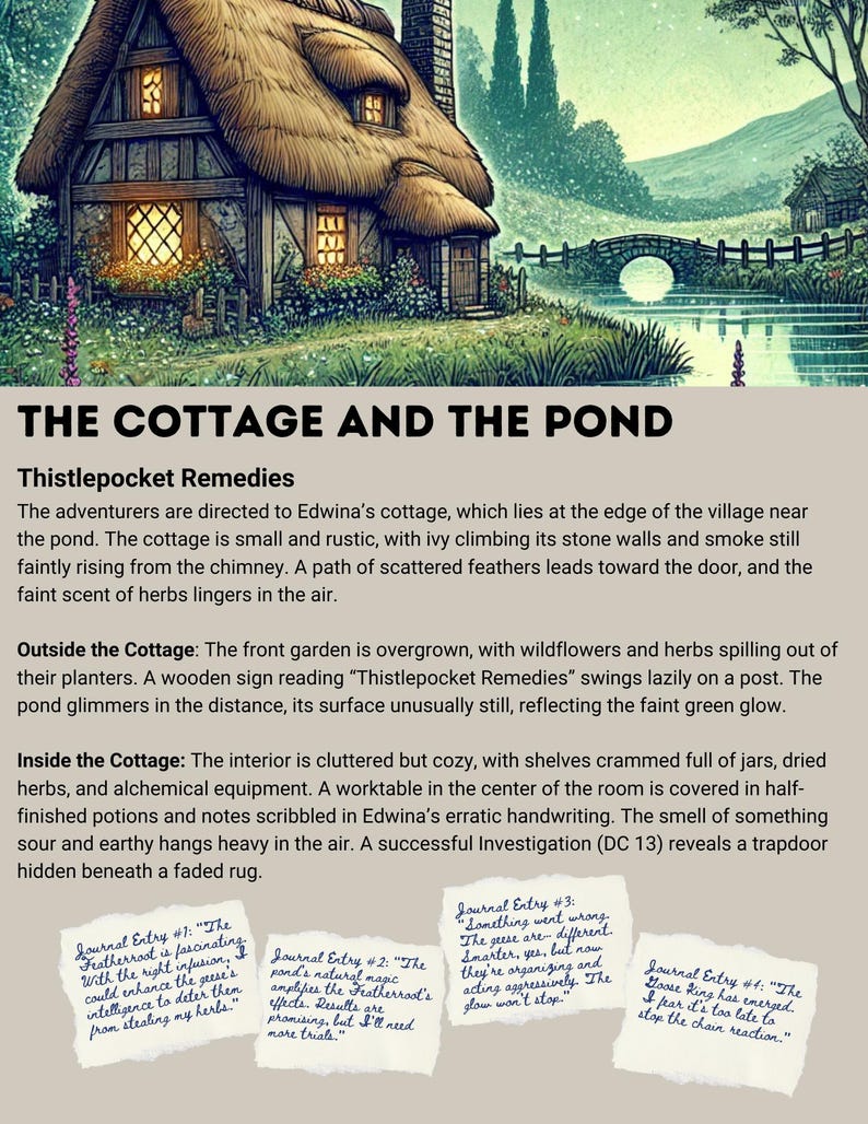 The Complete Goose Saga - A D&D 5e One-shot Trilogy (levels 2-9) - Etsy