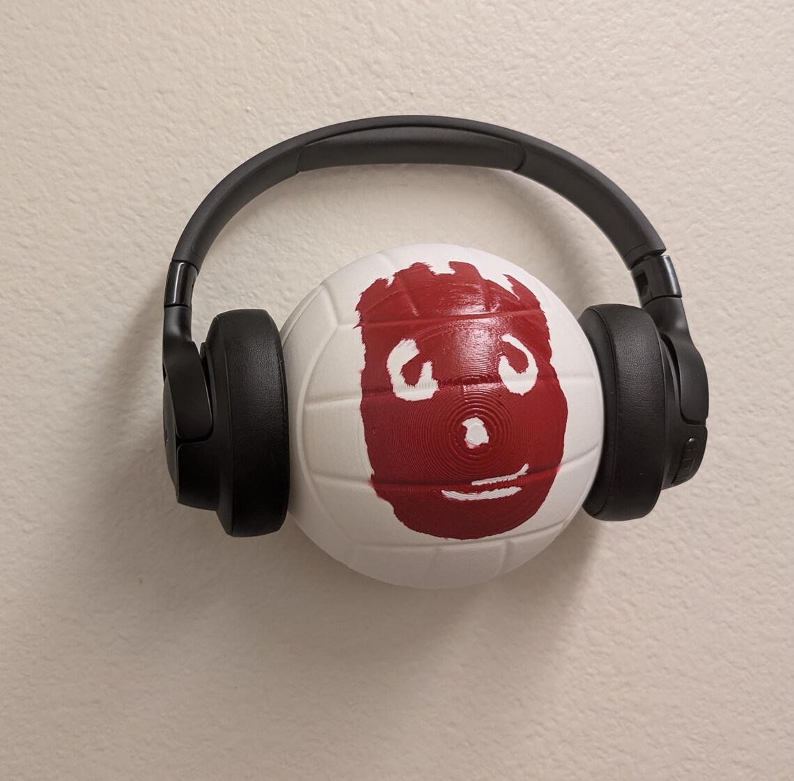 Wilson From Castaway: Wall Mounted 3D Printed Volleyball, Headphone ...
