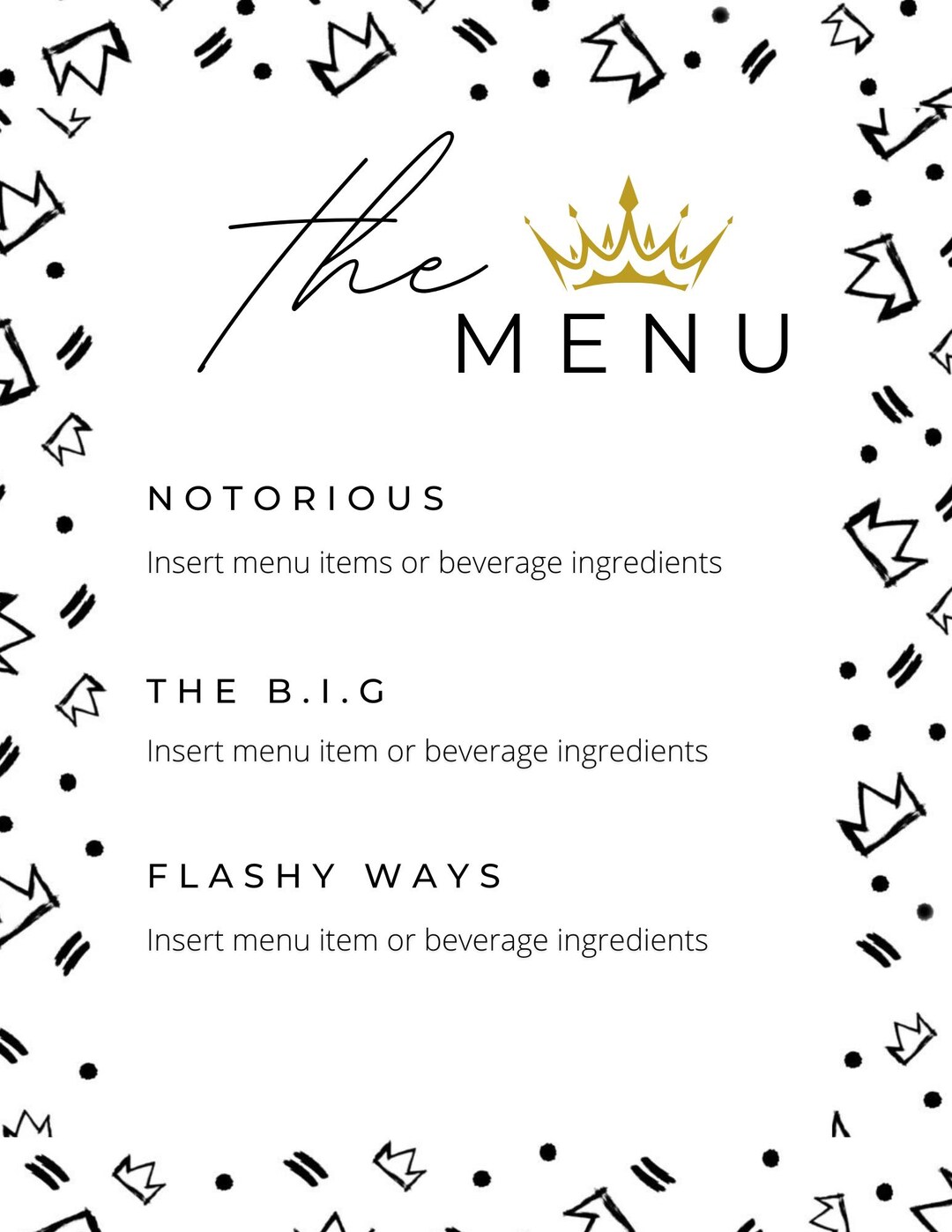 Notorious Theme Menu - Etsy