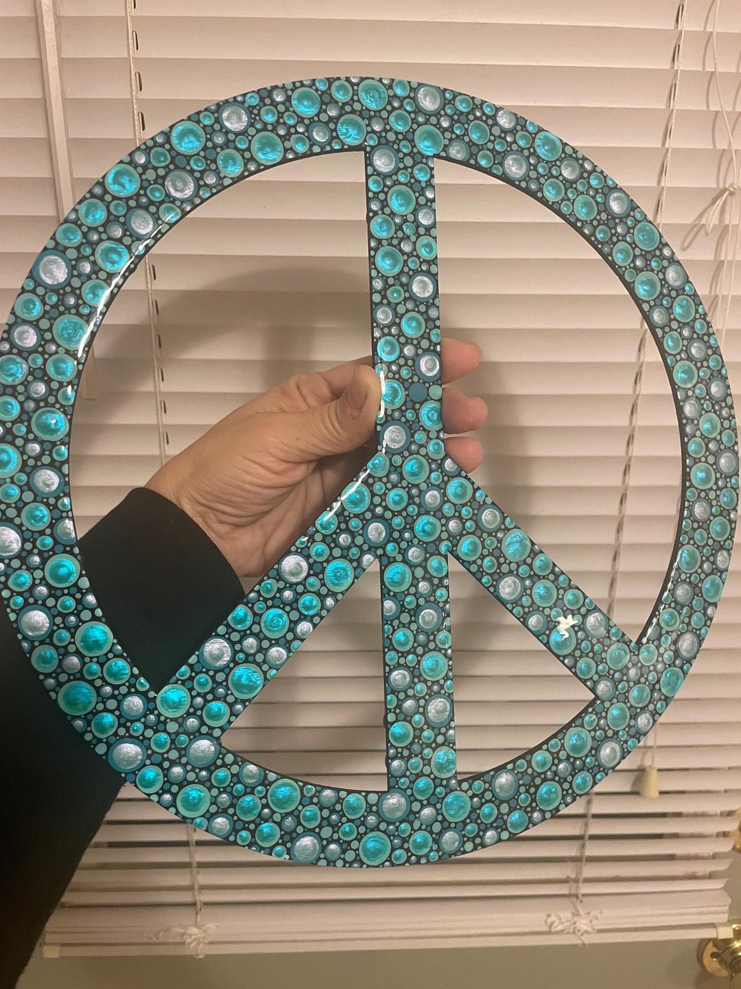 Dot Painted Peace Sign - Etsy