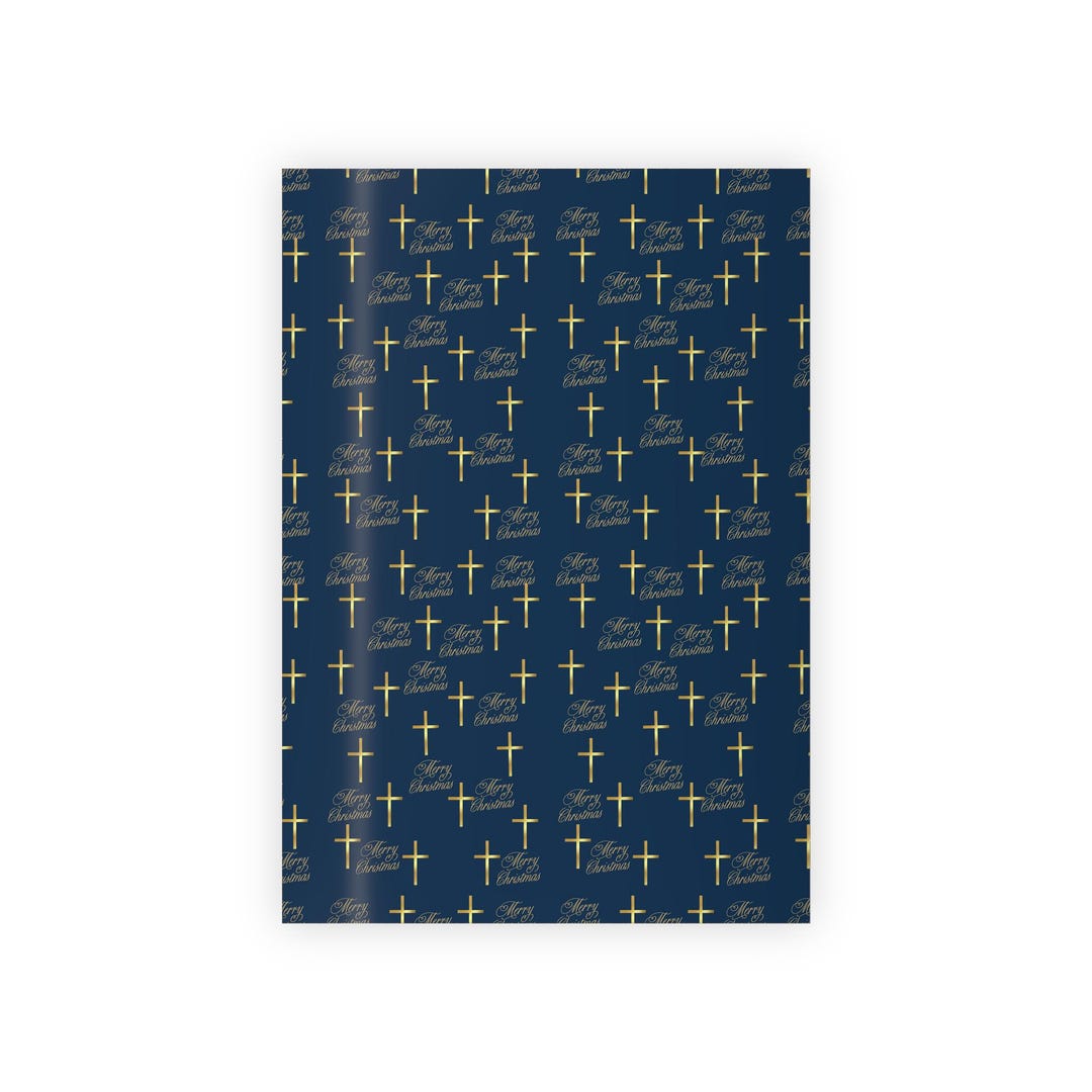 Elegant Cross Design Gift Wrapping Paper, Christian Gift Wrap Roll ...
