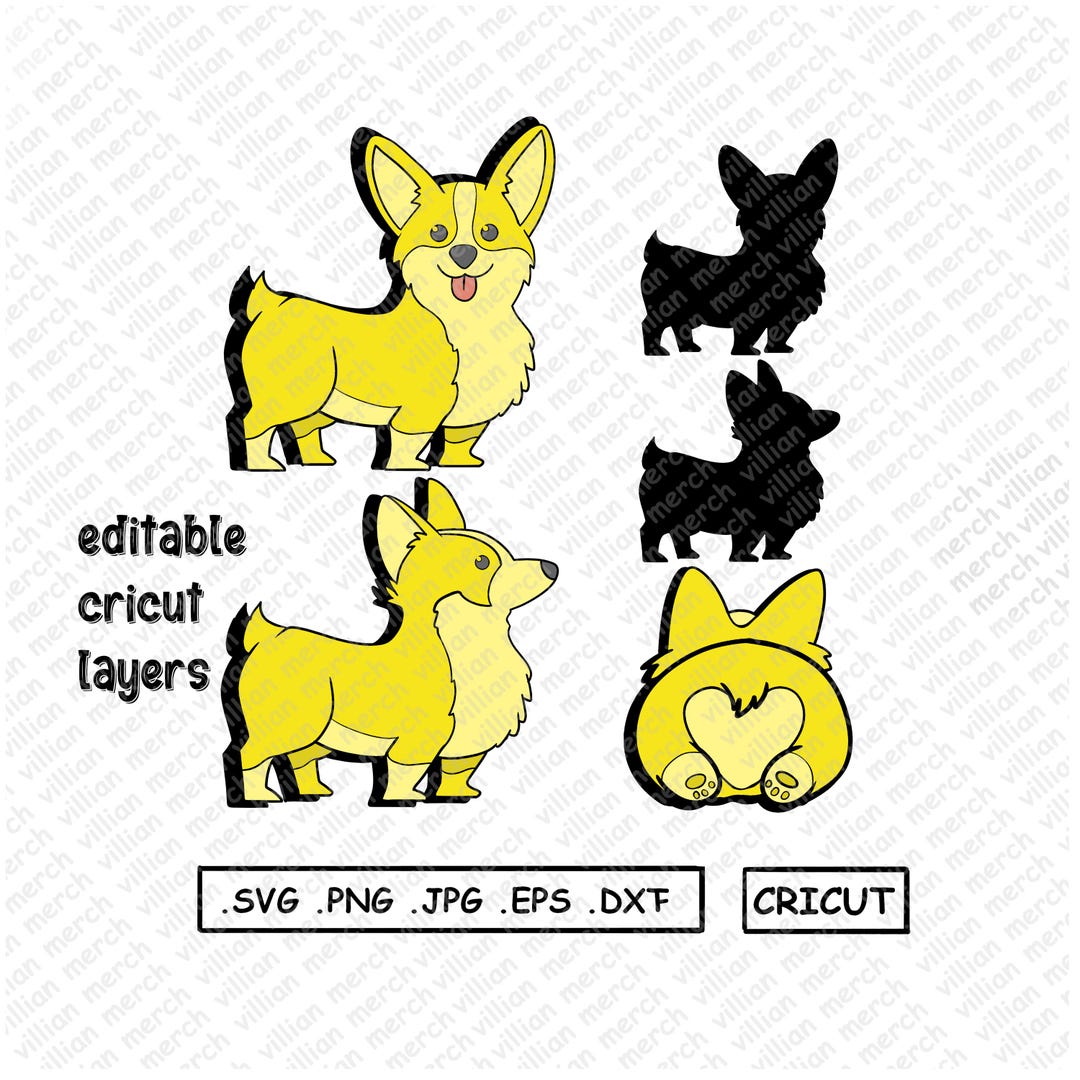 CORGI SVG, CORGI Clipart, Corgi Svg Files for Cricut, Corgi Silhouette ...