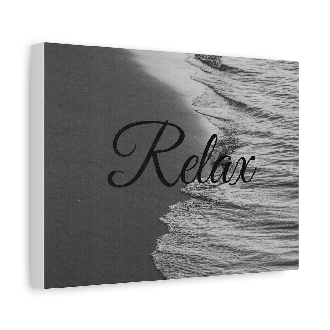 Relax Wall Art Print, Tranquil Decor, Minimalist Canvas Art, Beach ...