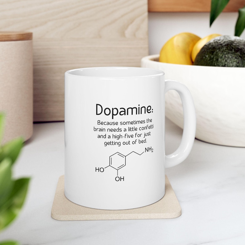 Dopamine Chemical Compound Ceramic Mug, Funny Saying Coffee Cup, Novelty Chemistry Tea Mug ...