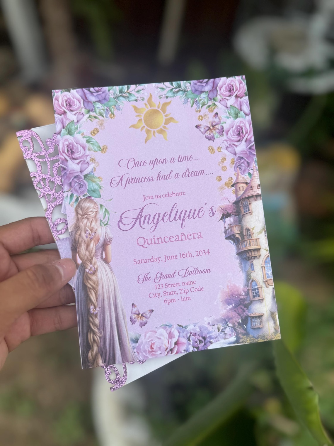 Rapunzel Tangled Quinceañera Invitation | Invitación Para Quince Años ...