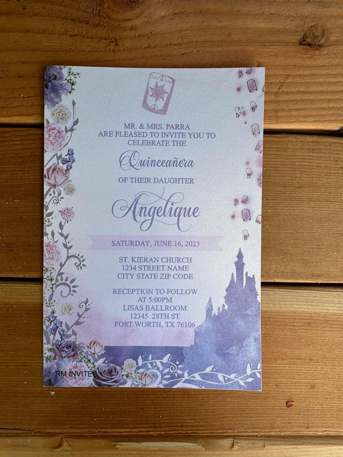 Rapunzel Tangled Quinceañera Invitation | Invitación Para Quince Años ...