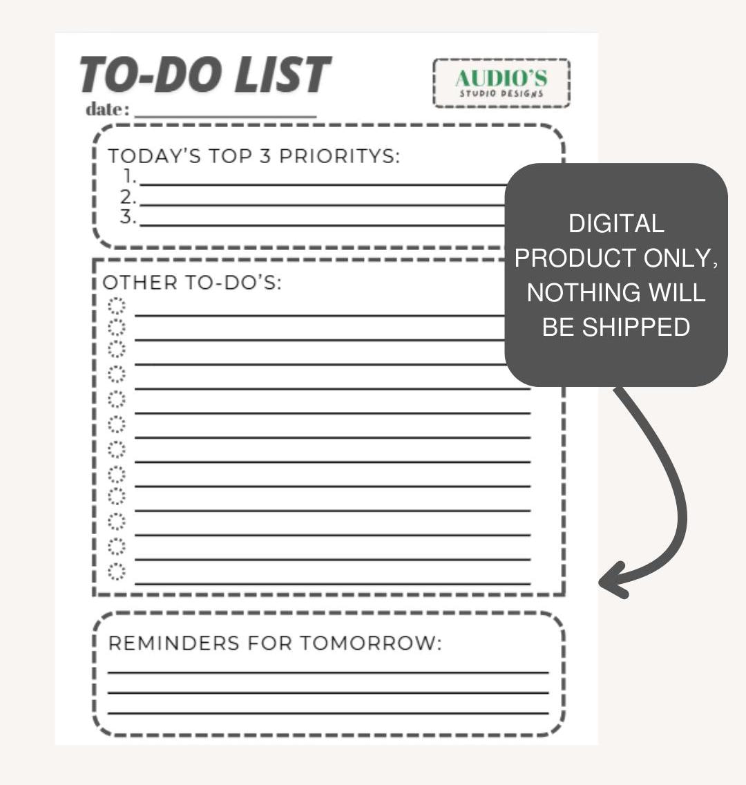 Prioritizing To-do List (dark Grey) - Etsy