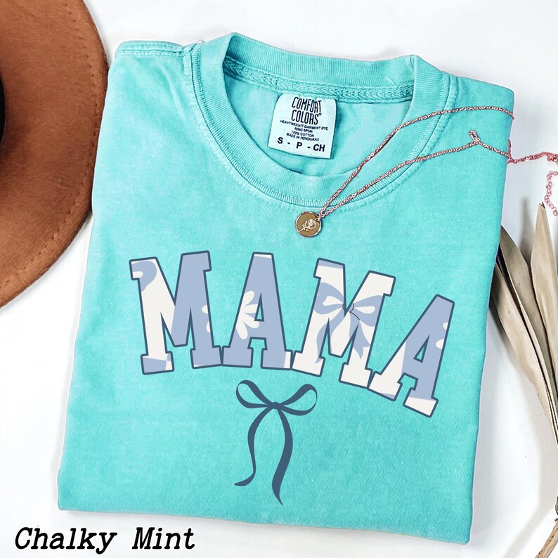 Comfort Colors® Mama Shirt, Floral Mom Shirt With Bows, Mom Life Tee - Etsy