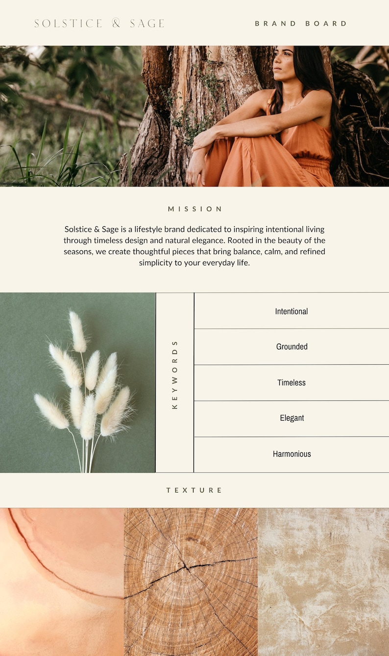 Sage & Solstice Brand Board Kit - Etsy