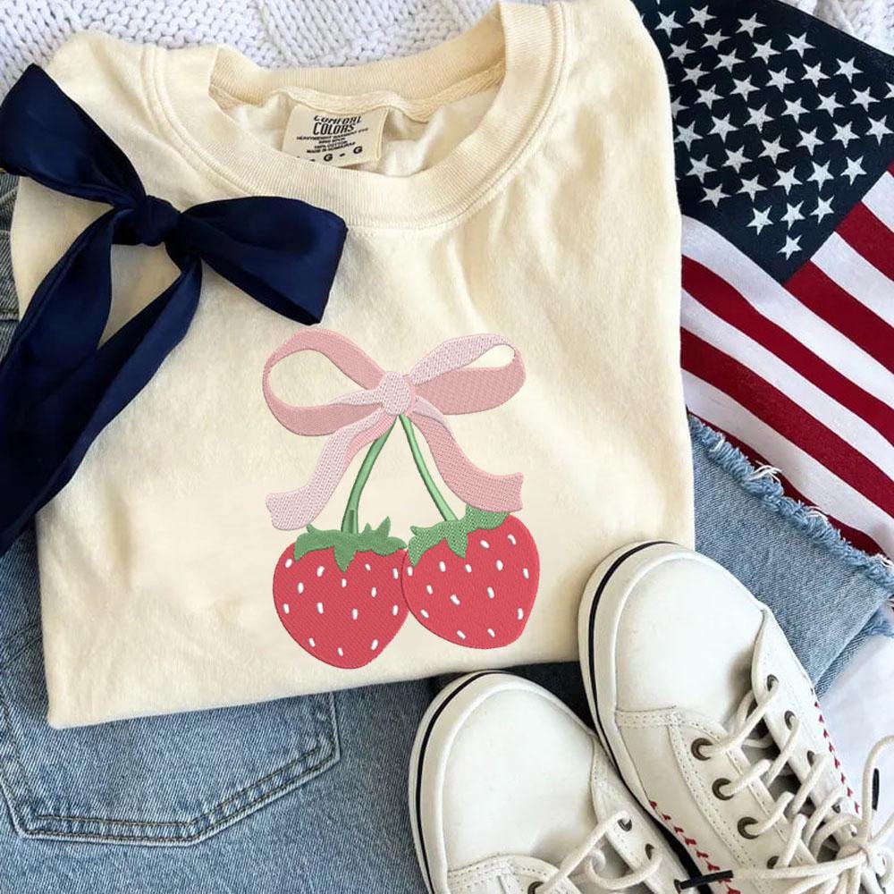 Strawberry Machine Embroidery File, Farm Design, Strawberry File ...