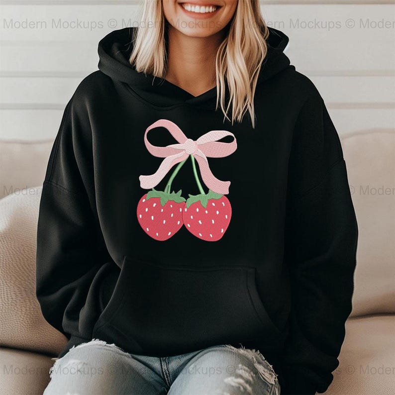 Strawberry Machine Embroidery File, Farm Design, Strawberry File ...