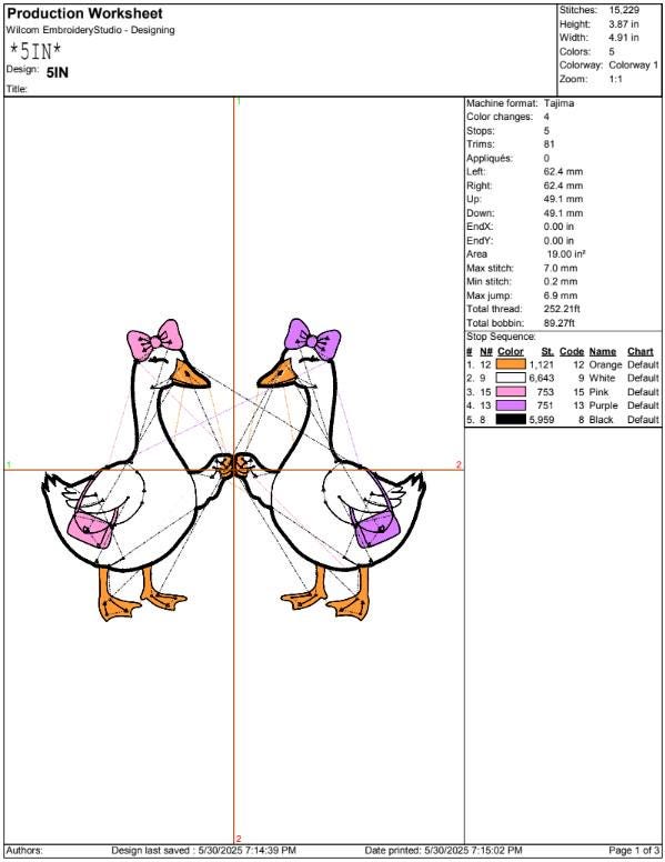 Goose Bumps Machine Embroidery Design, Duck Embroidery Machine File ...