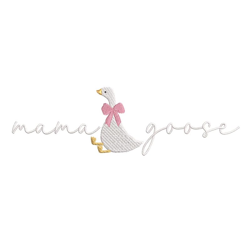 Mama Goose Embroidery Design, Mother's Day Embroidery, Goose Embroidery ...