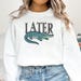 Later Gator Embroidery Design, Later Gator File, Alligator Funny ...