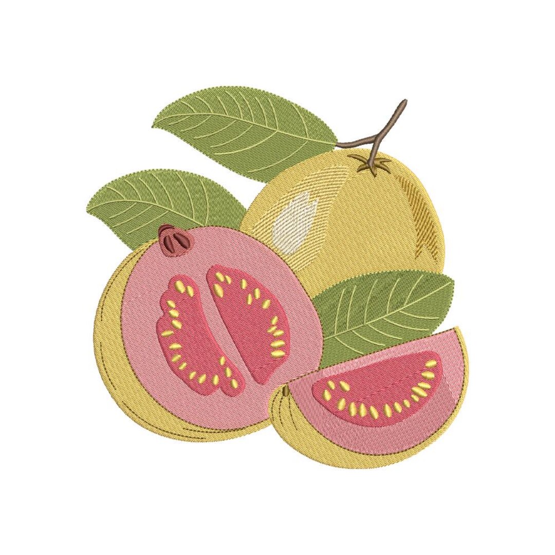 Guava Embroidery Design, Summer Embroidery File, Download 4 Sizes - Etsy
