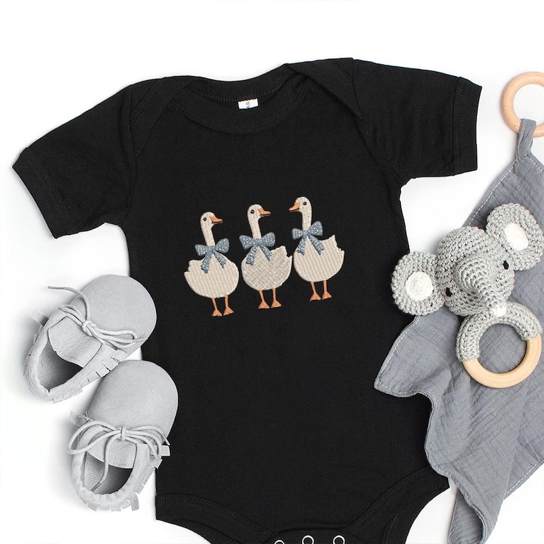 Silly Goose Embroidery Design, Mama Goose With Baby Embroidery, 4 Sizes ...