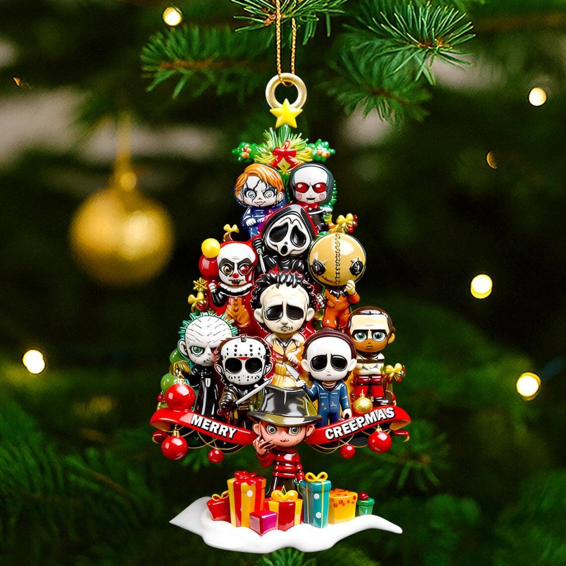 Personalized Horror Christmas Tree Ornament, Gifts for Horror Fans ...