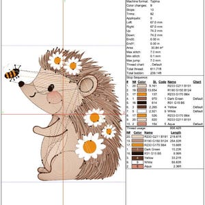 Cute Hedgehog Design, Hedgehog Embroidery File, Pet Design, Cute Animal ...