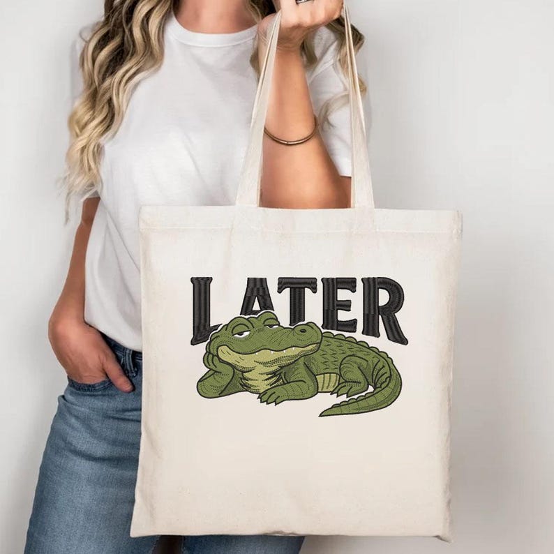 Later Gator Embroidery Design, Later Gator File, Alligator Funny ...