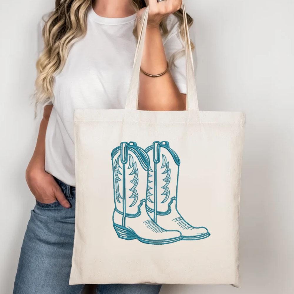 Cowboy Boots Embroidery Design, Machine Embroidery File, Instant ...