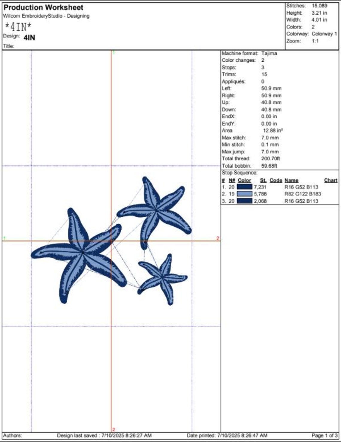 Sea Star Embroidery Design, Beach Embroidery Designs, Embroidery ...