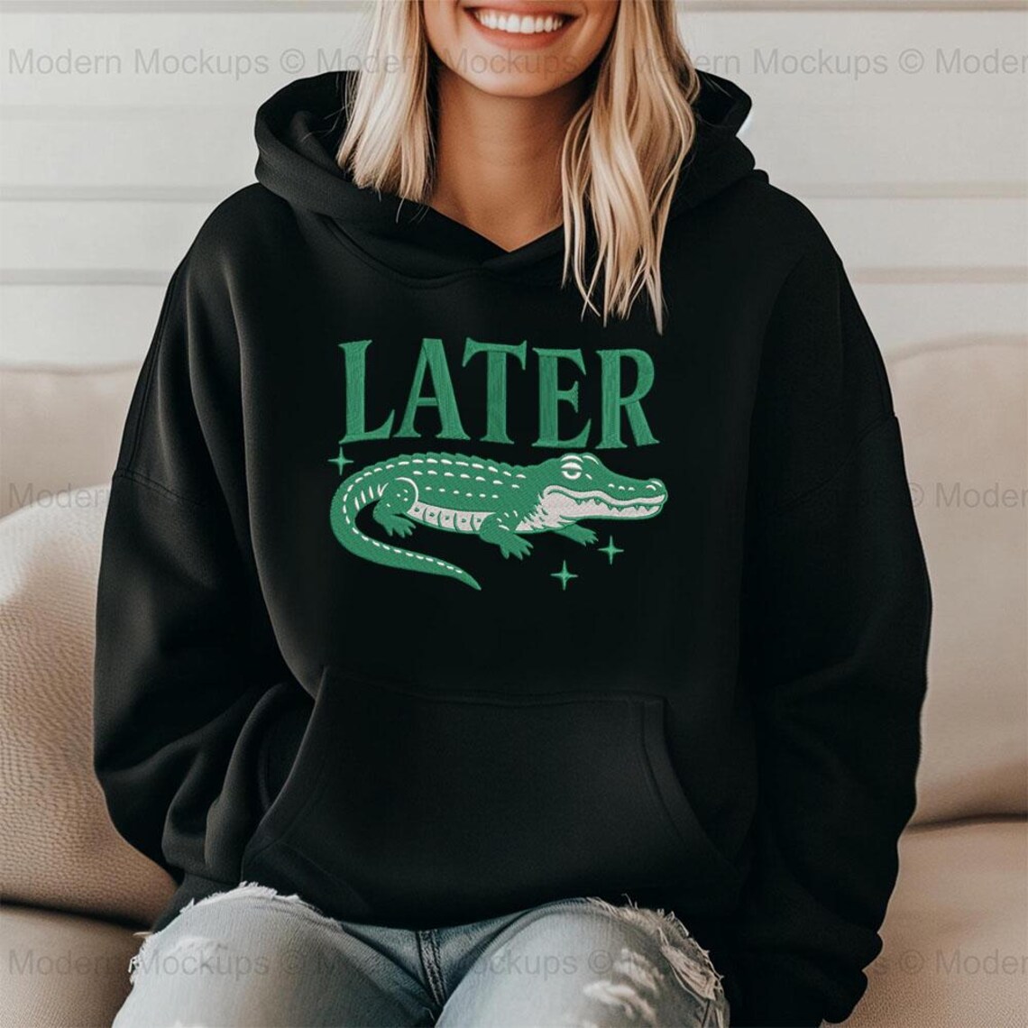 Later Gator Embroidery Design, Later Gator File, Alligator Funny ...
