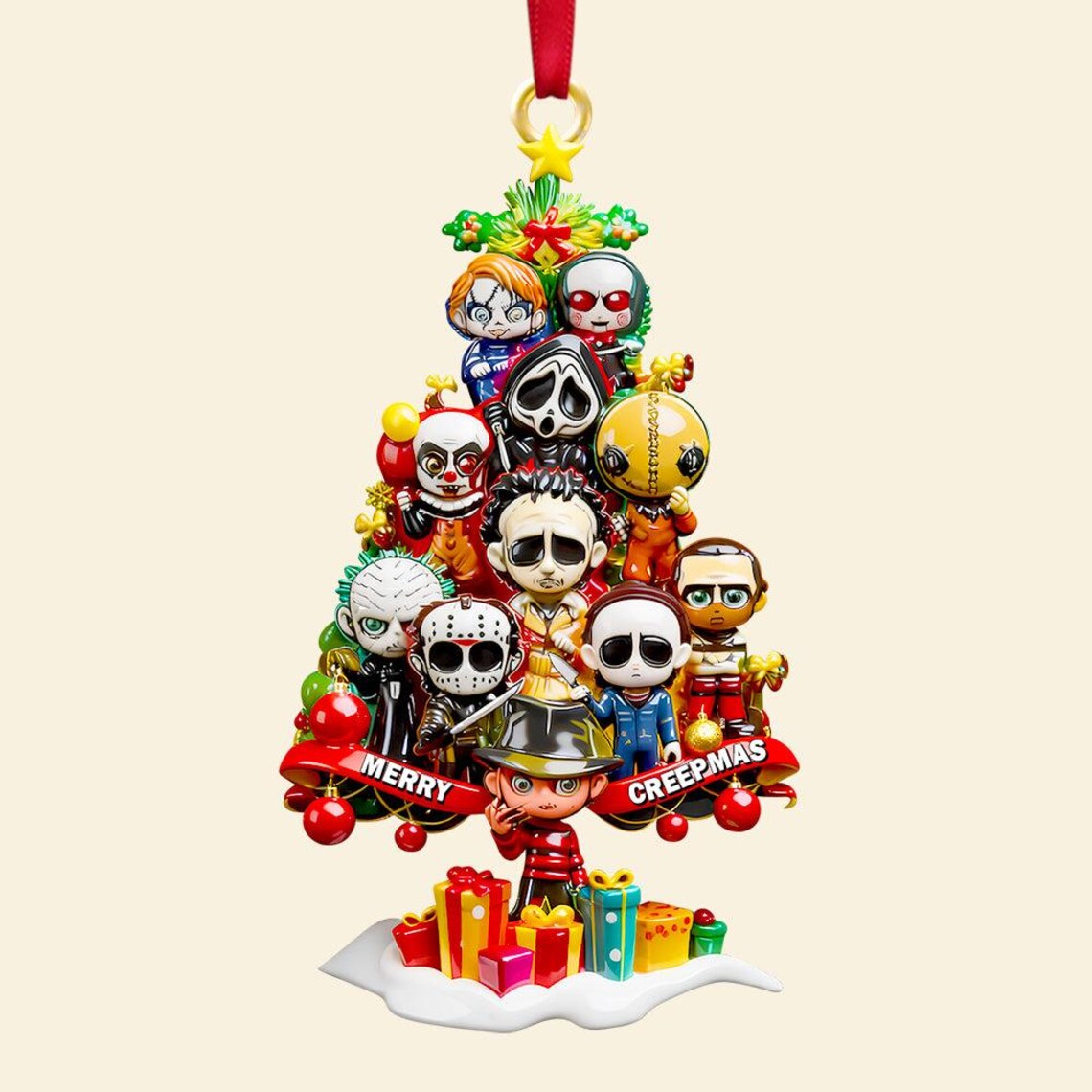 Personalized Horror Christmas Tree Ornament, Gifts for Horror Fans ...