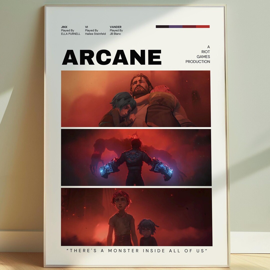 Arcane Poster Jinx Poster Arcane Vi Poster Arcane League of Legends ...