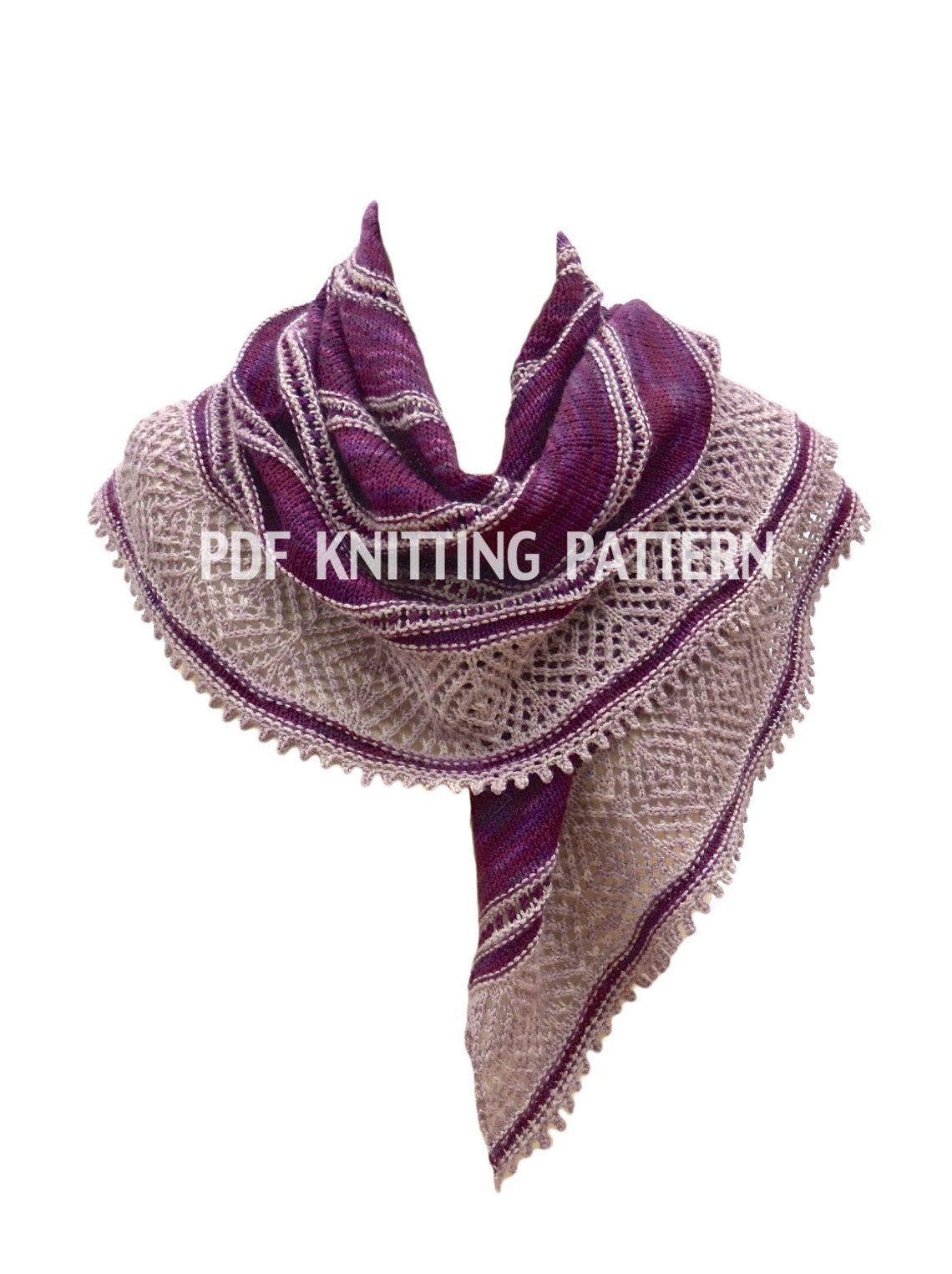 Clair De Lune Shawl PDF Knitting Pattern Instant Download (ENGLISH ONLY) - Etsy