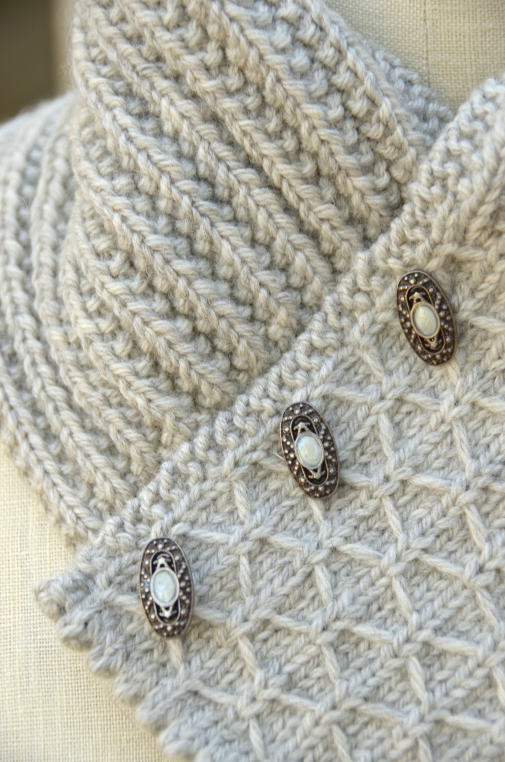 Quilted Lattice Ascot PDF Knitting Pattern Instant Download - Etsy