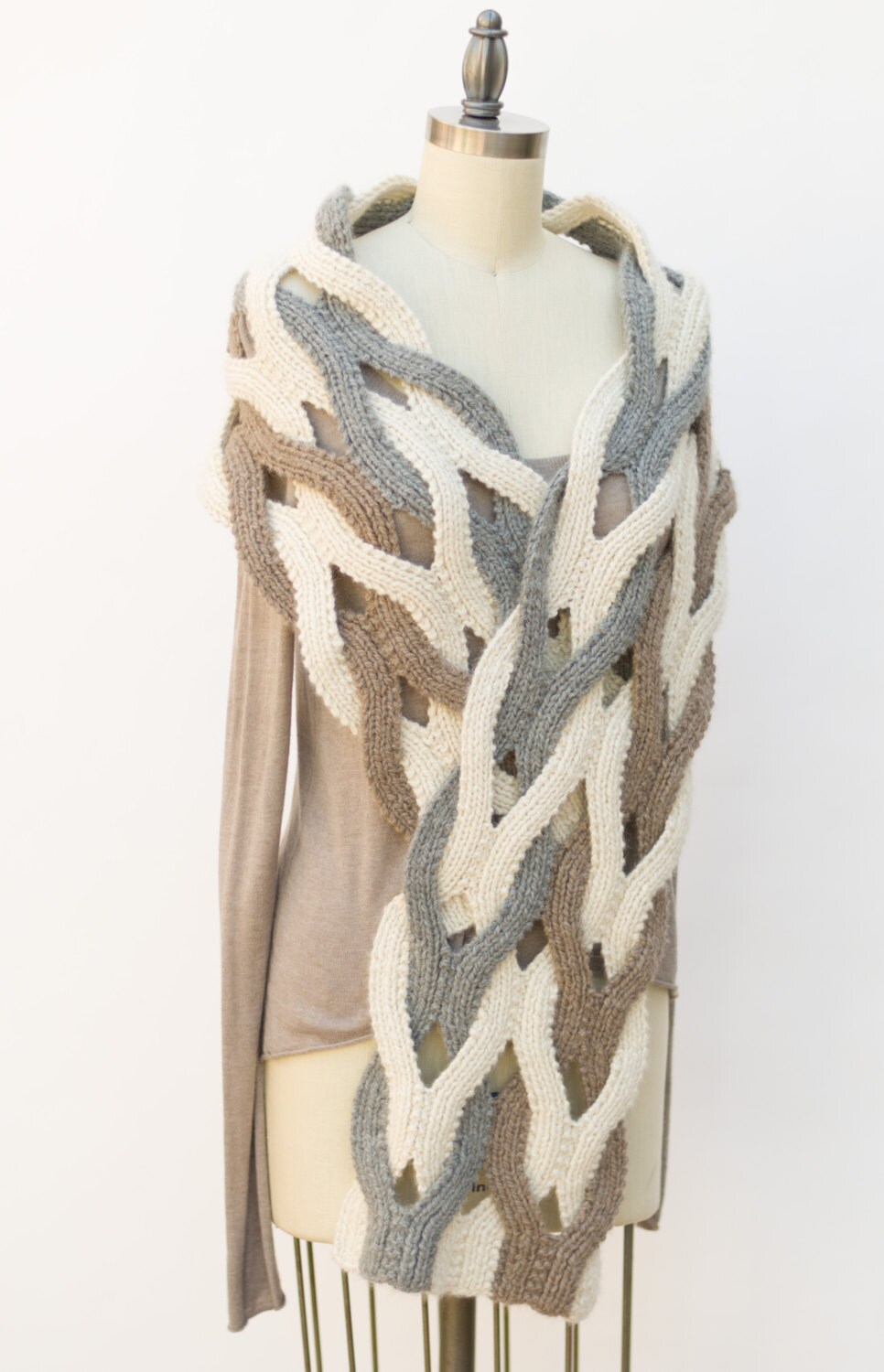 Japanese Weave Wrap PDF Knitting Pattern Instant Download | Etsy