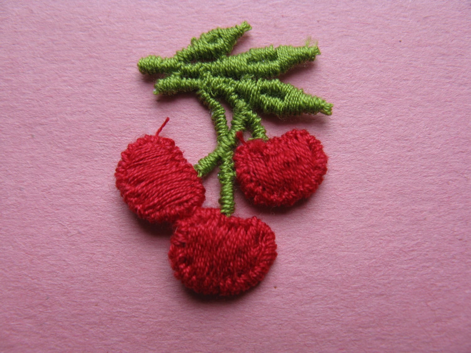 Vintage Cherry Applique Red Cherries Jacket Patch Sewing Trim - Etsy