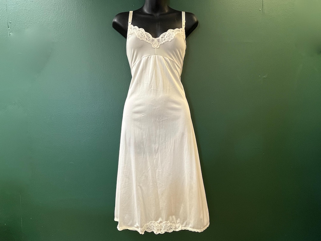 Vintage Lace Slip Ivory Floral Full Slip Lingerie 40 - Etsy