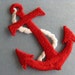 Red Anchor Appliqué Vintage Nautical Naval Sailor Military Patch - Etsy