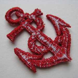 Red Anchor Appliqué Vintage Nautical Military Patch Sewing Trim - Etsy