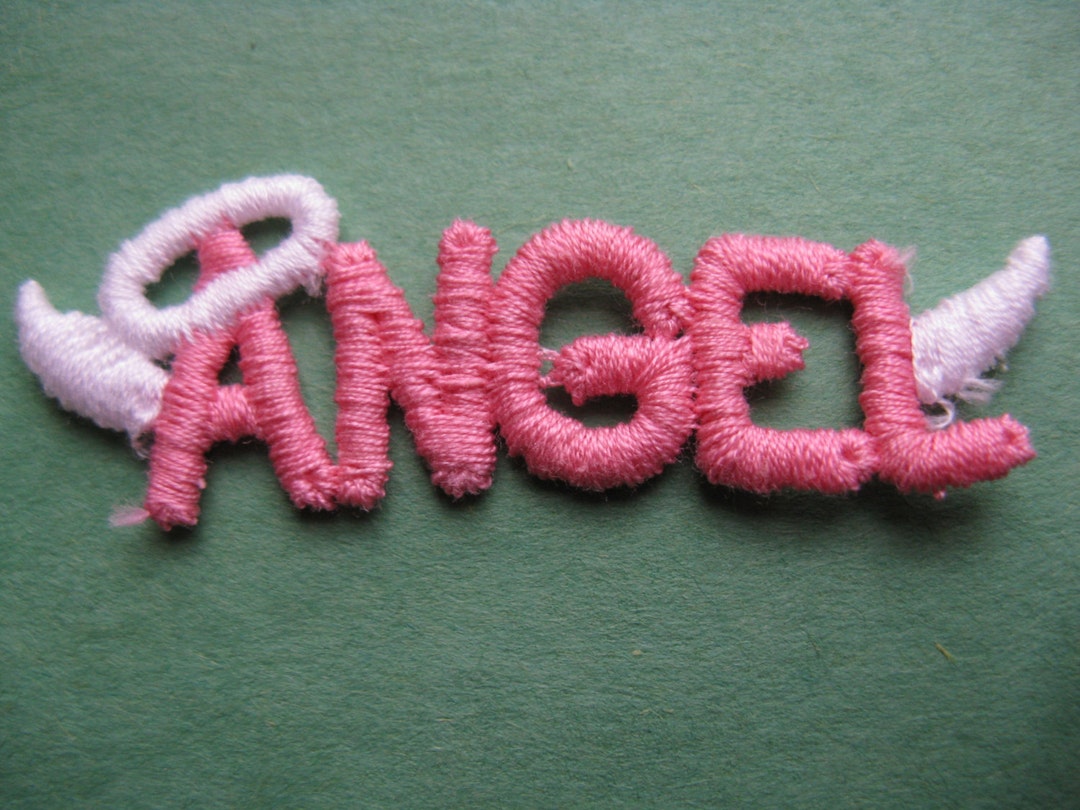 Vintage ANGEL Appliqué Patch Pink Winged Trim - Etsy