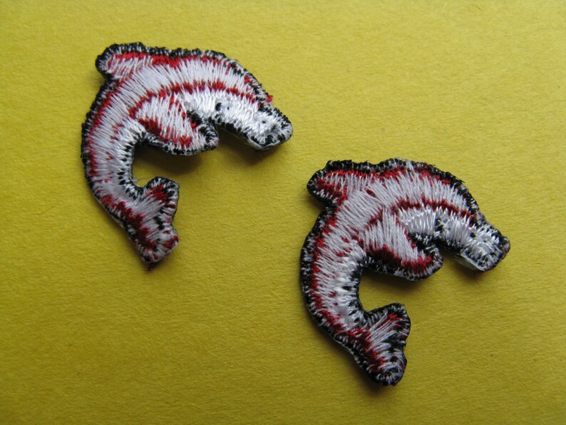 Vintage Dolphin Applique Red Dolphin Patch Sewing Trim - Etsy