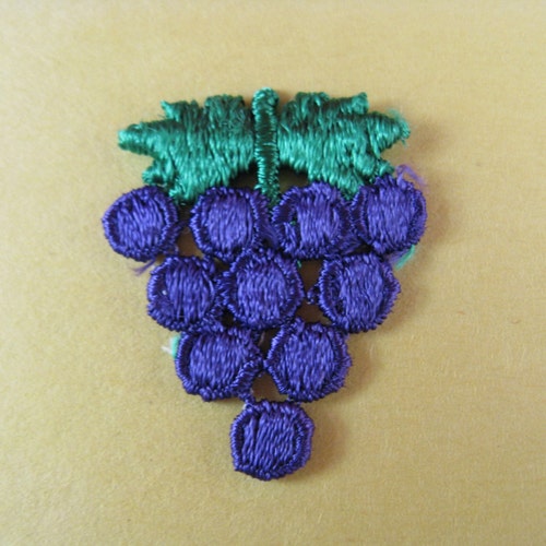 Vintage Grapes Appliqué Embroidered Wine Fruit Jacket Patch - Etsy