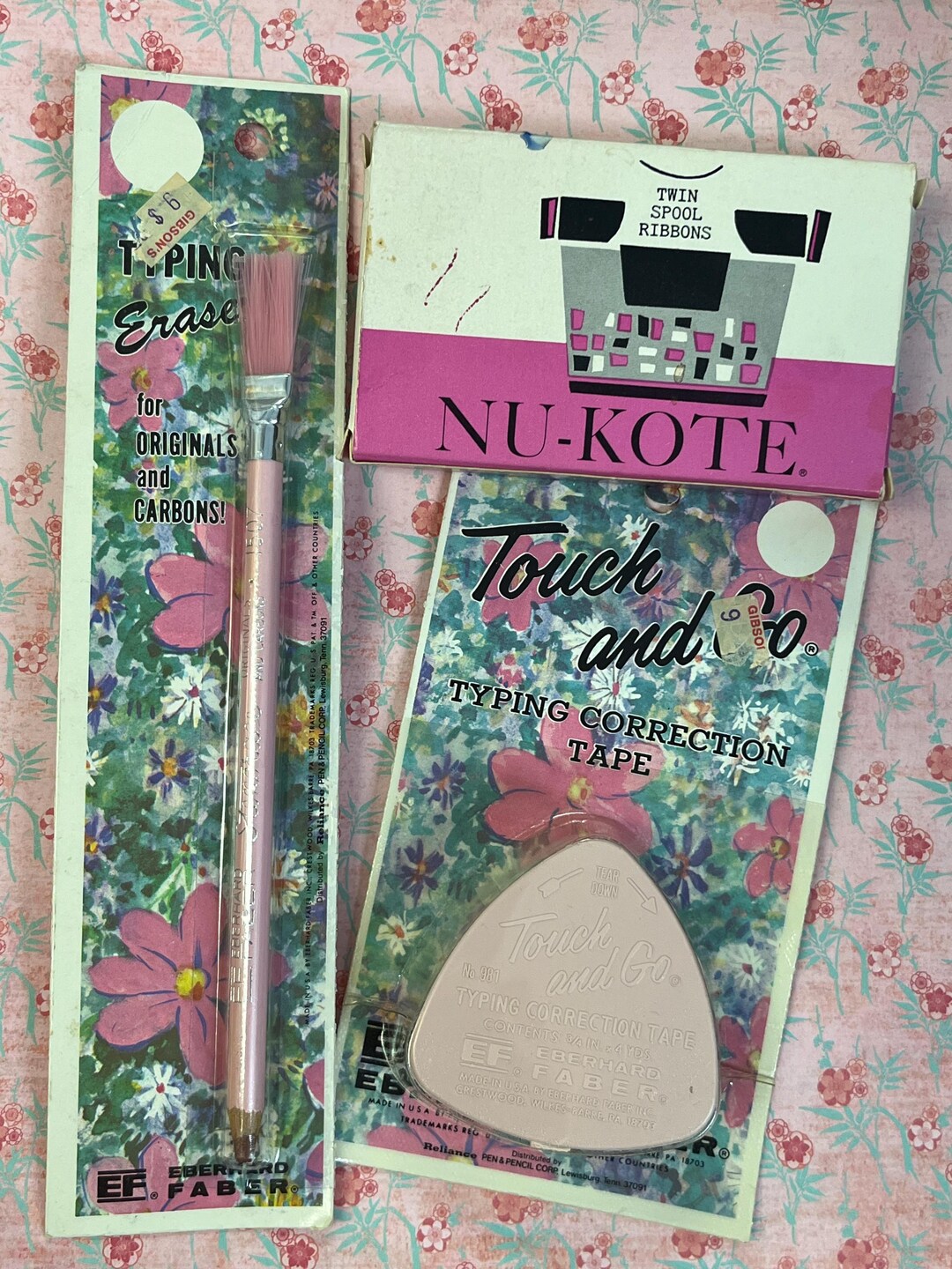 Vintage Typing Ephemera 1960s Pink Secretary Accessories - Etsy