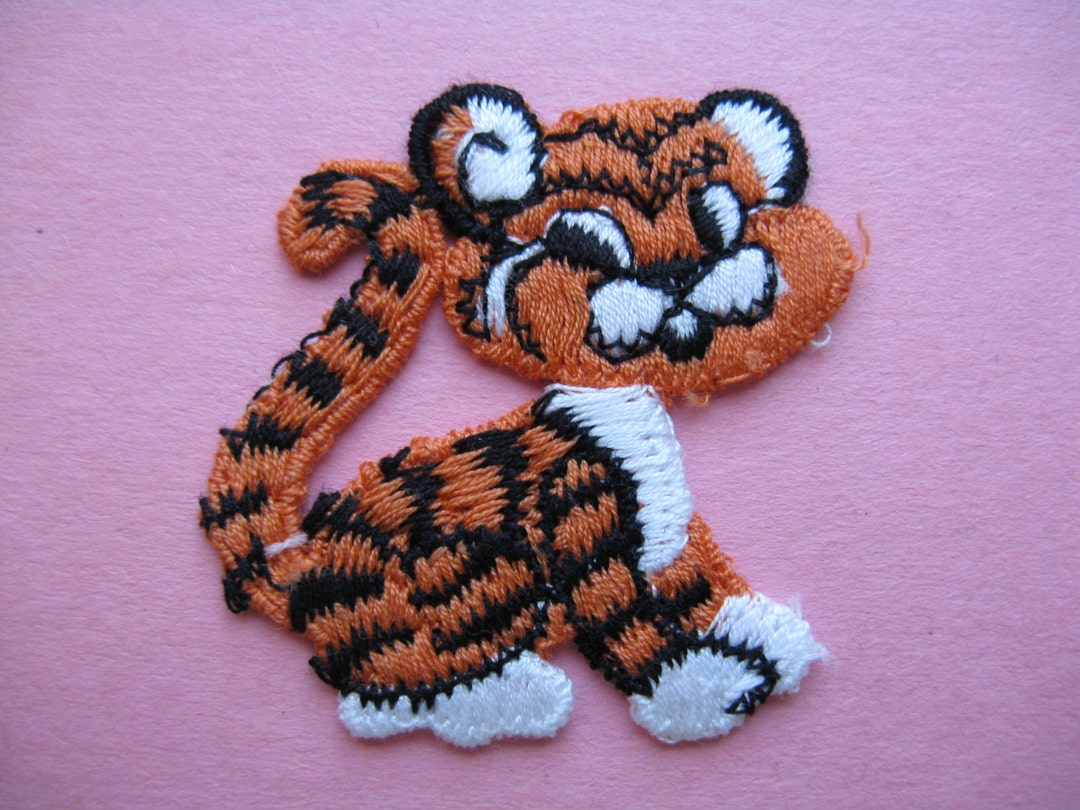 Vintage Tiger Patch 1960s Mascot Cat Appliqué Trim - Etsy