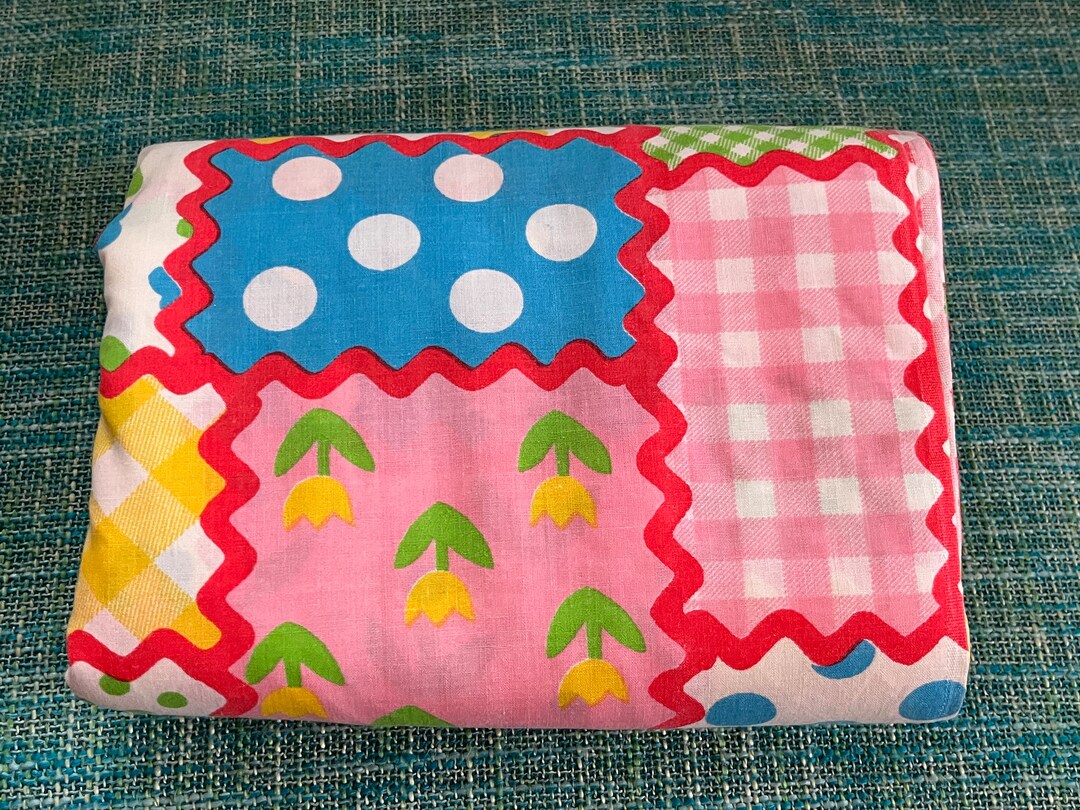 Vintage Patchwork Sheet 1970s Ric Rac Floral Full Flat Bedsheet - Etsy